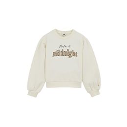 WE Fashion Sweatshirt M&auml;dchen Gr&ouml;&szlig;e 134/140 sand / schwarz / offwhite