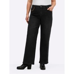 sheego Jeans Damen Gr&ouml;&szlig;e 32/34 black denim