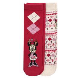 Gina Benotti 2 Paar Minnie Maus Socken weihnachtlich