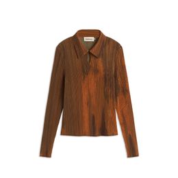 thinking mu Bluse 'Agostina' Damen Gr&ouml;&szlig;e XS/S braun / cognac / dunkelbraun