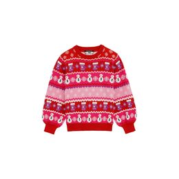 WE Fashion Pullover M&auml;dchen Gr&ouml;&szlig;e 98/104 lila / rosa / rot / wei&szlig;