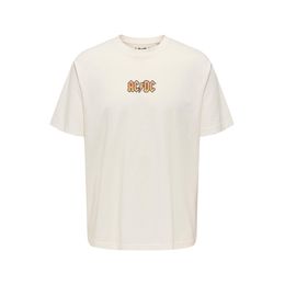 Only & Sons Only & Sons T-Shirt 'ONSACDC' Herren Gr&ouml;&szlig;e S creme / orange / schwarz