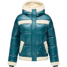 Ragwear Jacke 'Editah Youmodo' Damen Gr&ouml;&szlig;e M petrol / wollwei&szlig; Winterjacke