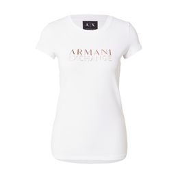 Armani Exchange T-Shirt Damen Gr&ouml;&szlig;e L gold / wei&szlig;