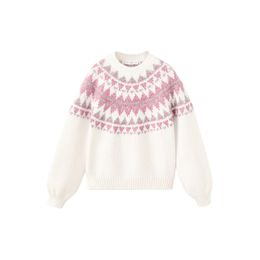 Mango Kids Pullover 'Erika' M&auml;dchen Gr&ouml;&szlig;e 154/164 hellbeige / grau / pink