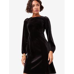 Friends Like These Friends Like These Long Sleeve Velvet Bow Back Mini Dress Petite Damen Gr&ouml;&szlig;e 48 schwarz Winterkleid