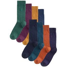 next Socken Herren Gr&ouml;&szlig;e 43/45 navy / enzian / dunkelblau / curry / smaragd / brombeer / dunkellila / mandarine