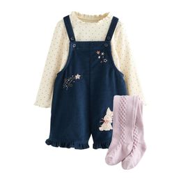 next Short und Hose und Socken Set 'Bunny' M&auml;dchen Gr&ouml;&szlig;e 116 navy / pink / rosa