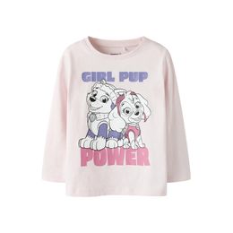 name it Shirt 'NMFVANA PAW' M&auml;dchen Gr&ouml;&szlig;e 92 violettblau / hellpink / schwarz / wei&szlig;