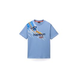 Napapijri T-Shirt 'S-Fiemme' Herren Gr&ouml;&szlig;e XL blau / opal / grau / schwarz