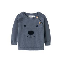 name it Pullover 'NBMREADY' Gr&ouml;&szlig;e 56 taubenblau / schwarz