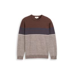 Tom Tailor Pullover Herren Gr&ouml;&szlig;e S marine / braun / dunkelbraun / braunmeliert