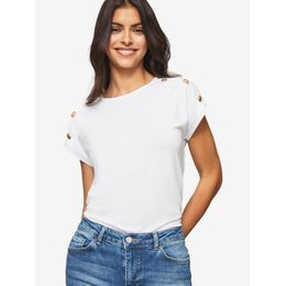 Lipsy T-Shirt Damen Gr&ouml;&szlig;e L wei&szlig;