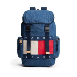 Tommy Jeans Rucksack »TJM ARCHIVE DENIM BACKPACK«, Unisex Travelrucksack mit zwei Reißverschluss-Seitentaschen jeansblau-weiß-rot B/H/T: 30 cm x 46...