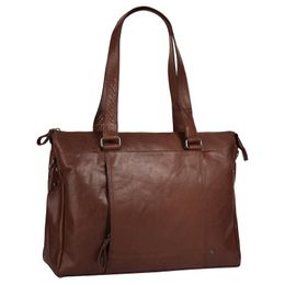 SPIKES & SPARROW Spikes & Sparrow Damen Shopper echt Leder braun