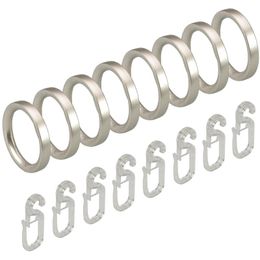 Liedeco Gardinenring f&uuml;r Gardinenstangen &Oslash; 16 mm silberfarben &Oslash; 1,6 cm