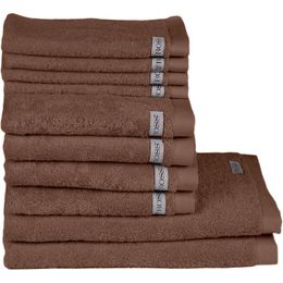 Ross Handtuch Set »Sinfonie« Set Frottier beinhaltet Gästetücher, Handtücher und Badetücher taupe Obermaterial: 100% Baumwolle