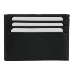 Tommy Hilfiger Kartenetui »TH PREM LEA CC HOLDER«, Unisex Geldbeutel, Portemonnaie mit Logo-Schriftzug schwarz