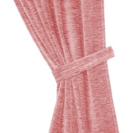 WIRTH Raffhalter &raquo;Thermo-Chenille 288g/m&sup2;&laquo; 2-er Set rosa Polyacryl