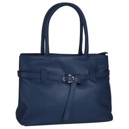 CLUTY Damen Henkeltasche echt Leder, Made in Italy