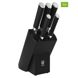 Chefkoch 6tlg. Messerblock-Set in Schwarz - 25% | Kuechenhelfer