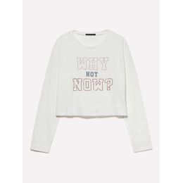Sisley Longsleeve in Wei&szlig; - 57% | Gr&ouml;&szlig;e 130 | Kinder-longsleeves