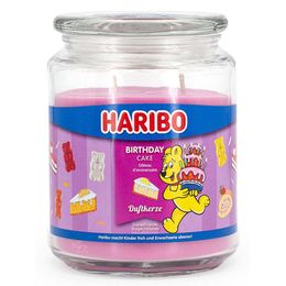 Haribo Duftkerze "Haribo Birthday Cake" in Rosa - 510 g - 14% | Kerzen-vasen
