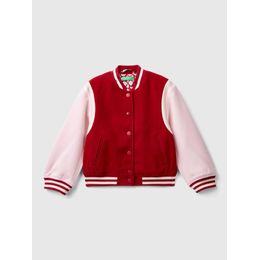Benetton Blouson in Rot/ Rosa - 59% | Größe 168 | Kinderjacken