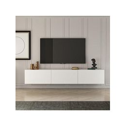 Scandinavia Concept TV-Regal "West" in Weiß - (B)150 x (H)30 x (T)32 cm - 73% | Regale