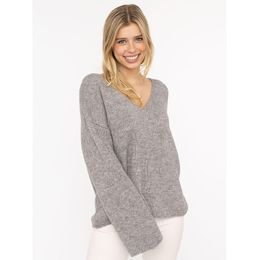Zwillingsherz Pullover in Grau - 36% | Größe M | Damen-pullover-cardigans