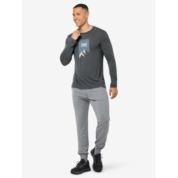 super.natural Funktionslongsleeve "2 Pitch" in Grau - 63% | Größe XL | Herren-sportshirts