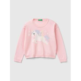Benetton Pullover in Rosa - 49% | Größe 104 | Baby-pullover-cardigans