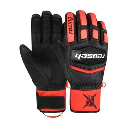Reusch Funktionsfingerhandschuhe "Worldcup Warrior GS" in Orange/ Schwarz - 40% | Größe 5 | Kinderhandschuhe