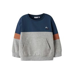 name it Sweatshirt "Odie" in Blau/ Grau - 12% | Größe 104 | Kinder-sweatshirts-jacken