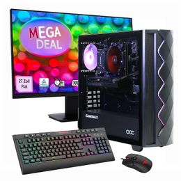 GAMEMAX PC-Komplettsystem »MegaDeal Diamond BK 2589 AMD Ryzen 5 5500 RTX 3050 16GB DDR4 1TB SSD« 27 ′′ AMD Ryzen 5 GeForce RTX 3050 16 GB RAM 1.000...