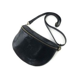 Marlon Leder-Brustbeutel in Schwarz - (B)25 x (H)19 x (T)7 cm - 70% | Damen-koffer-reisegepaeck