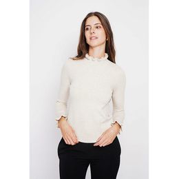 ASSUILI Pullover in Creme - 61% | Größe 36 | Damen-pullover-cardigans