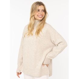 Zwillingsherz Pullover in Beige - 38% | Gr&ouml;&szlig;e M | Damen-pullover-cardigans