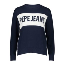 Pepe Jeans Pullover "Intarsia II" in Dunkelblau/ Weiß - 49% | Größe S | Damen-pullover-cardigans