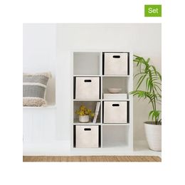 Scandinavia Concept 4er-Set: Aufbewahrungsboxen in Creme - (B)24 x (H)24 cm - 64% | Kisten-koerbe