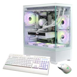 GAMEMAX Gaming-PC »ICE 7619 AMD Ryzen 9 9950X3D RTX 5080 64GB DDR5 2TB SSD« Windows 11, DDR5 RAM, Gen4 SSD weiß Wi-Fi 7 802.11a/b/g/n/ac/ax/be &...