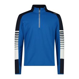 CMP Fleecepullover in Blau/ Schwarz/ Wei&szlig; - 58% | Gr&ouml;&szlig;e 46 | Herren-fleece