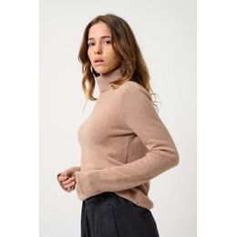 AUTHENTIC CASHMERE Kaschmir-Rollkragenpullover "Linda" in Beige - 57% | Größe M | Damen-pullover-cardigans