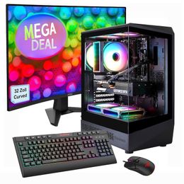 GAMEMAX PC-Komplettsystem »MegaDeal Vista COC AB 2619 Ryzen 5 7500F RTX 5060Ti 32GB DDR5 1TB SSD« 32 ′′ AMD Ryzen 5 GeForce RTX 5060 Ti 32 GB RAM...