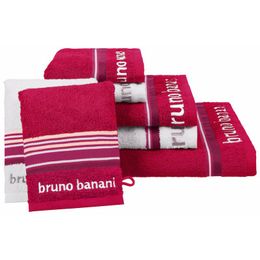 Bruno Banani Handtuch Set »Maja, 1 Duschtuch, 2 Handtücher, 2 Gästehandtücher, 2 Waschhandschuhe« Set mit Bordüre und Markenlogo, 7 teiliges...
