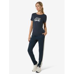 super.natural Shirt "Flower Delivery" in Dunkelblau - 45% | Gr&ouml;&szlig;e M | Damen-tops