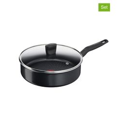 Tefal 2tlg. Set: Schmorpfanne "Easy Cook" in Schwarz - Ø 24 cm - 20% | Kochgeschirr