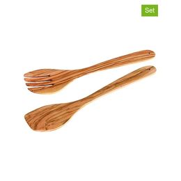 Fackelmann 2 tlg. Set: Salatbesteck in Natur - (L)30 cm - 29% | Gedeckter-tisch