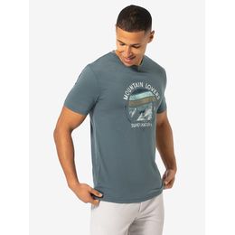 super.natural Funktionsshirt "Landi Bio" in Blau - 55% | Gr&ouml;&szlig;e L | Herren-sportshirts