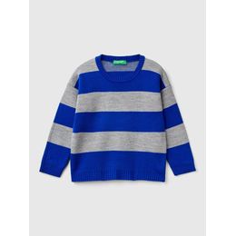 Benetton Pullover in Blau/ Grau - 57% | Größe 82 | Baby-pullover-cardigans